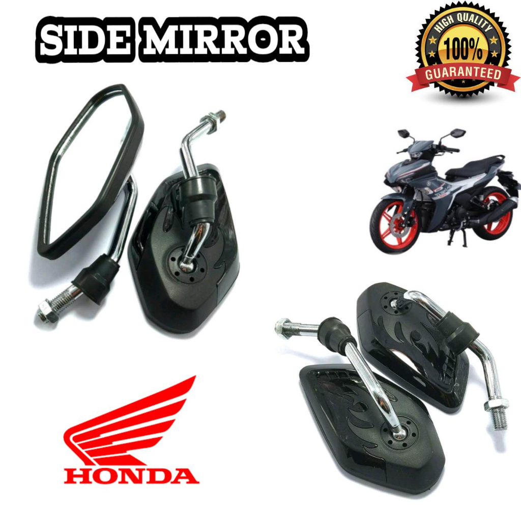HONDA RS125 Fi- Yusoph Motorcycle New Side Mirror | Chrome Stem | Short ...