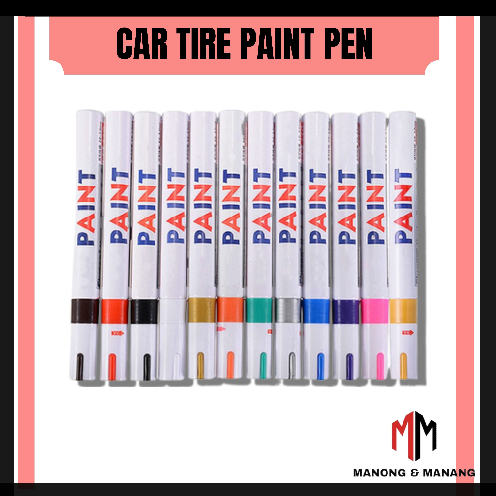 12 Colors Car Tire Rubber Tread Permanent Paint Marker Waterproof Pen U ...