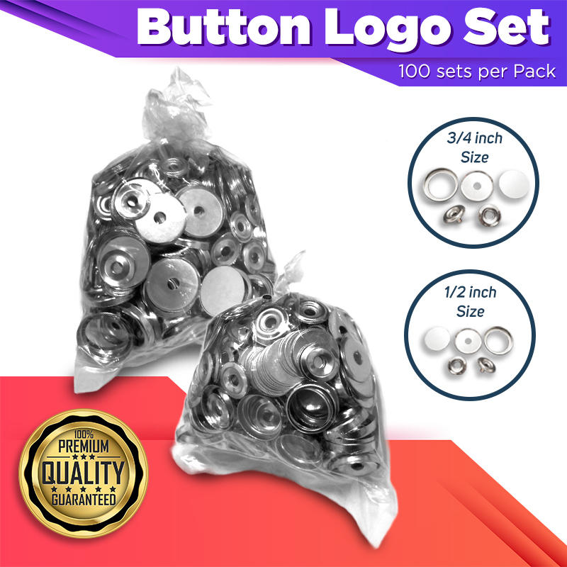 ID Button Logo Set for ID Lace Making Lanyard Badge (100pcs) | Shopee ...