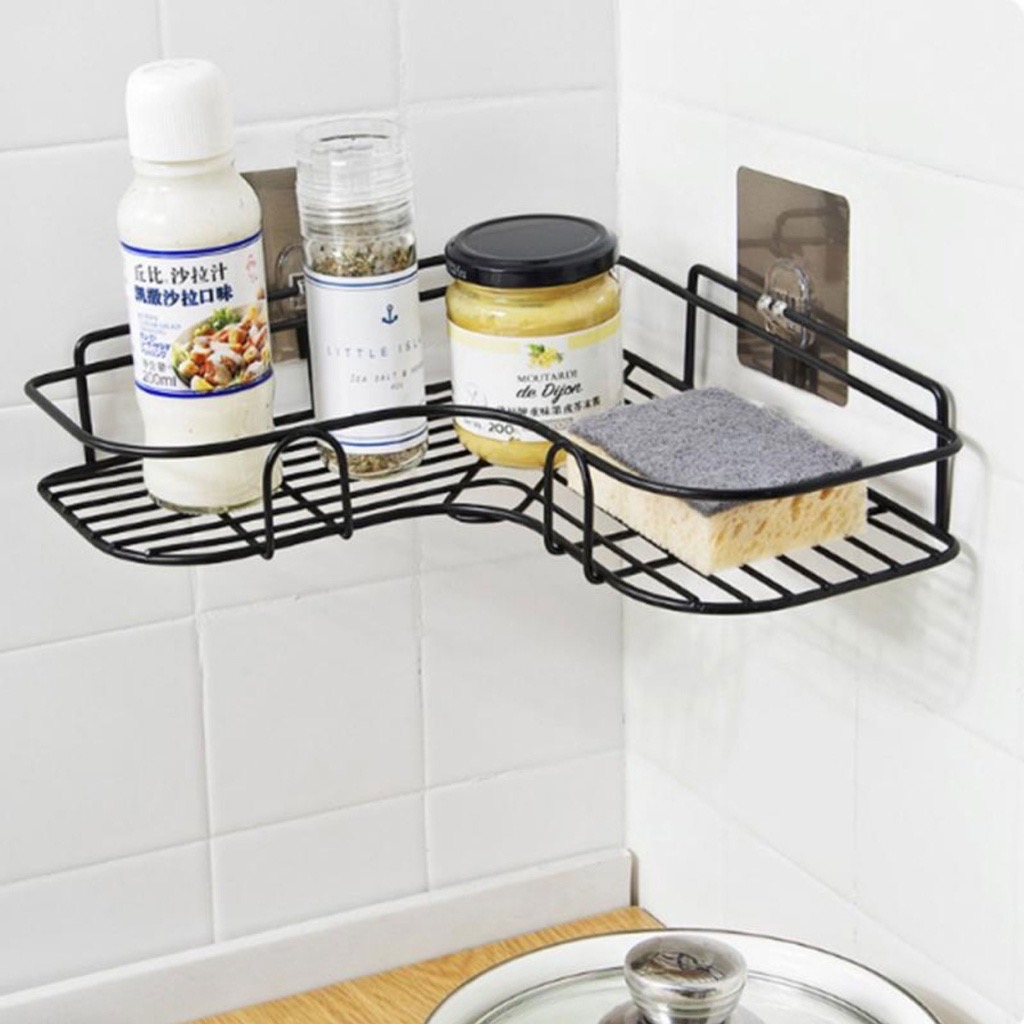 Corner Triangle Shelf Bathroom Kitchen Organizer Storage Rack Shower ...