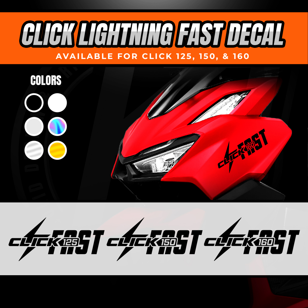 HONDA CLICK 125, 150, 160 LIGTHING FAST CUT OUT STICKER | Shopee ...