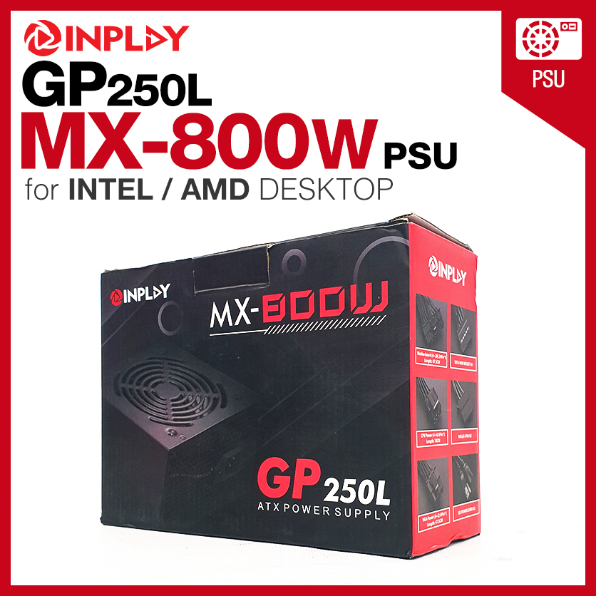 800Watts PSU - INPLAY 800W Power Supply MX-800W GP250L (250W Average ...