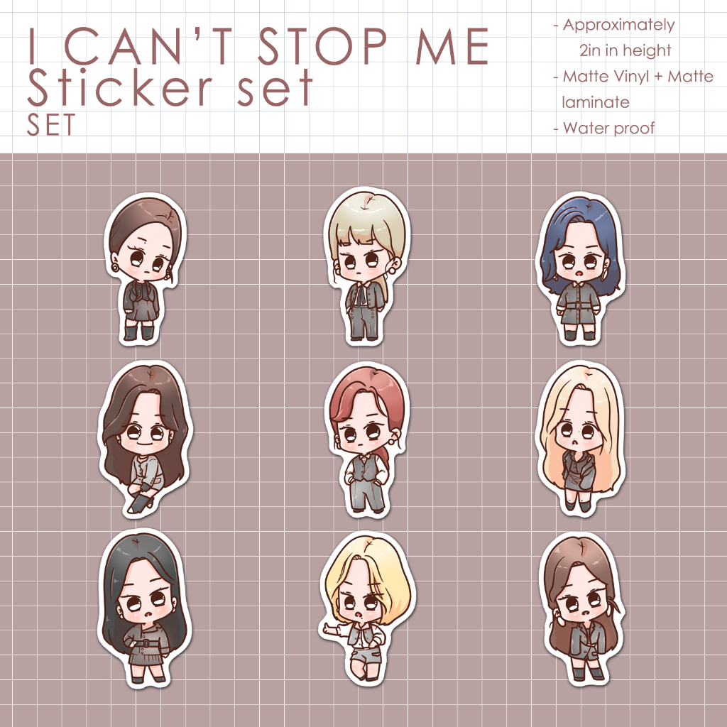 (SET) I can't stop me Sticker set | Shopee Philippines