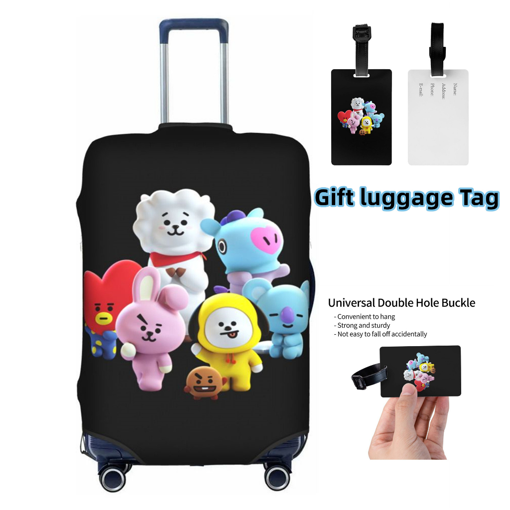 BTS BT21 Thickened Luggage Cover 18/24/28/32 Inch High Elastic Travel ...