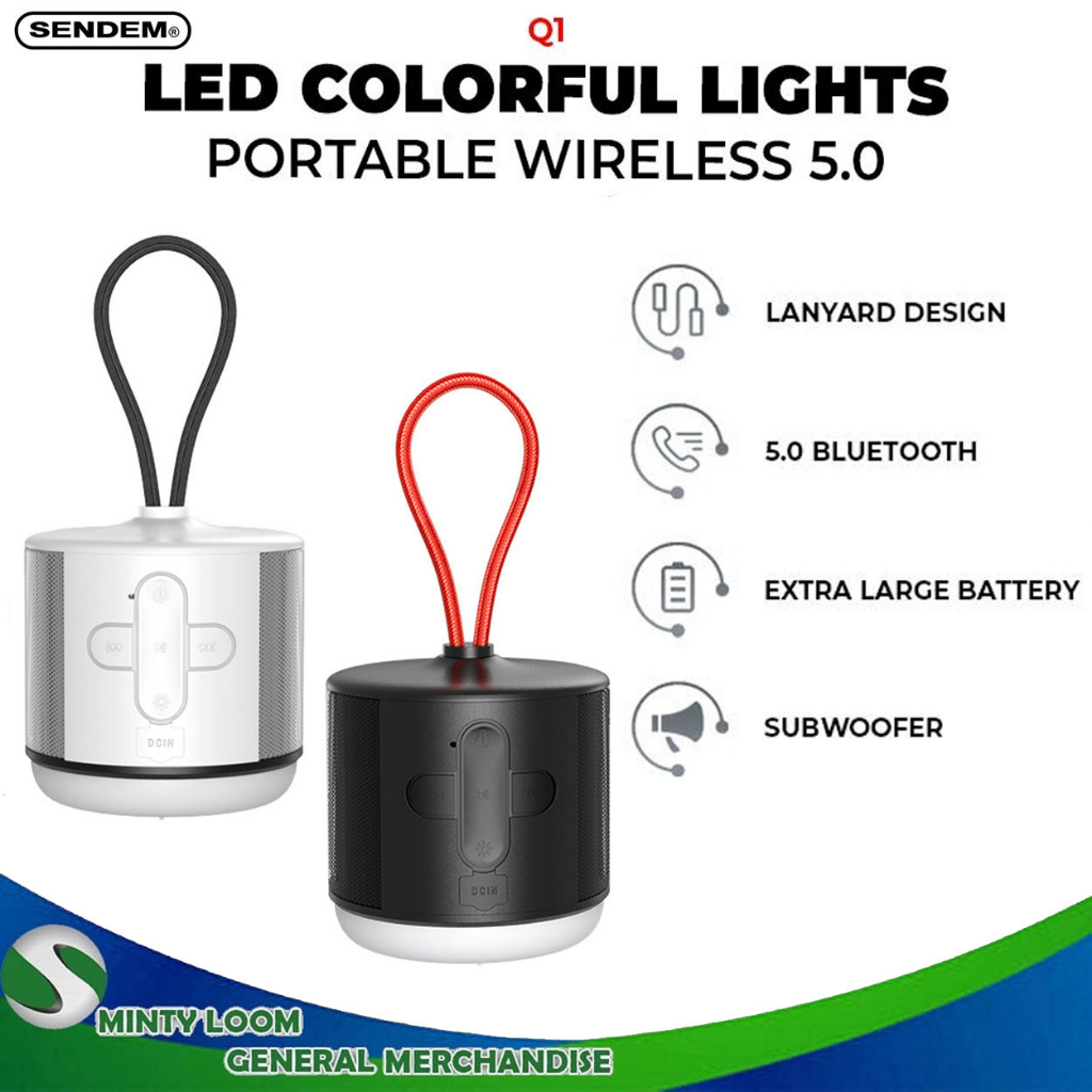 SENDEM Q1 Wireless Bluetooth Speaker Portable Small Steel Cannon Metal ...