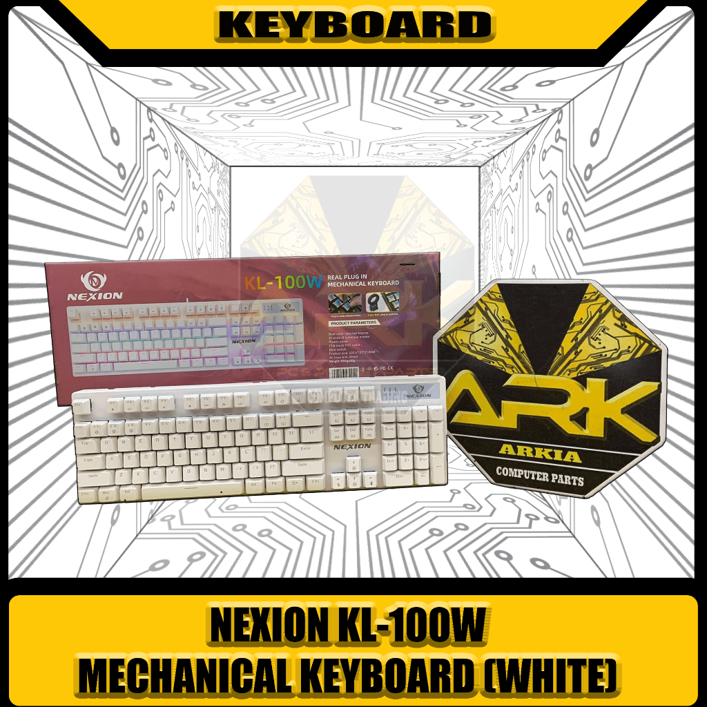 Nexion KL-100W MECHANICAL Keyboard White | Shopee Philippines