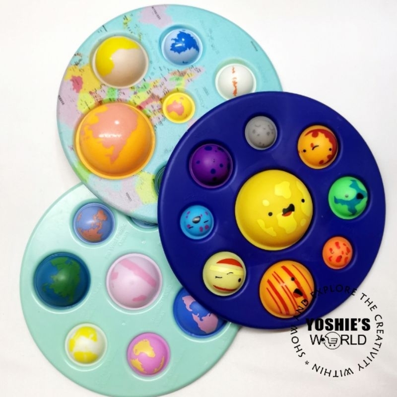 Pop It Fidget Toy Anti stress Astronomy Planet Sensory | Shopee Philippines