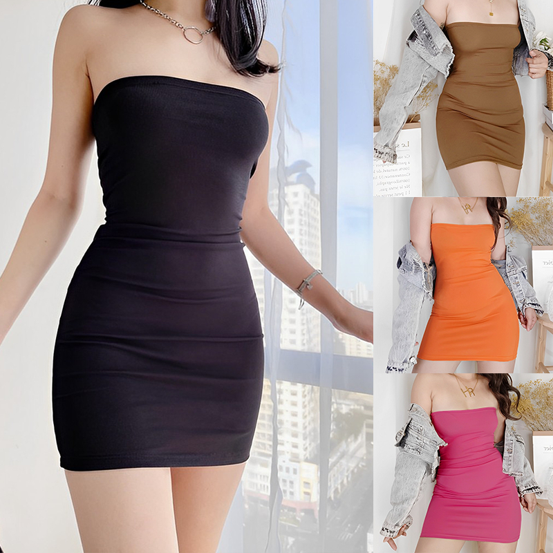 KILY.PH Knitted Tube Bodycon Korean Sexy Dress 9A0038 | Shopee Philippines