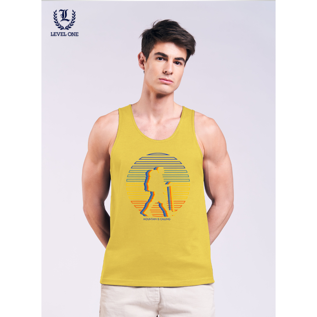Level One Sando Tank Mountain Calling Print (Set A) | Shopee Philippines