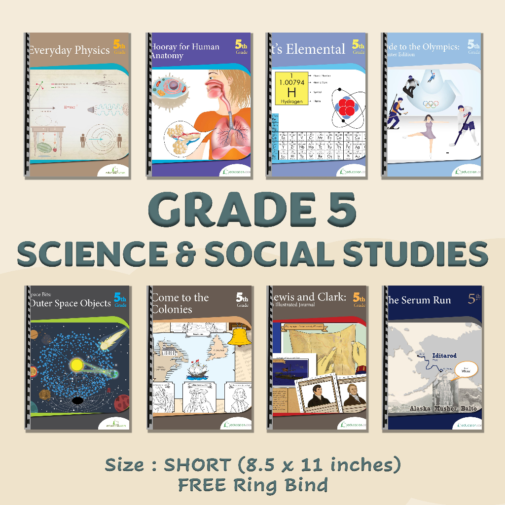 GRADE 5 SCIENCE & SOCIAL STUDIES (Worksheets / Workbooks) | Shopee ...