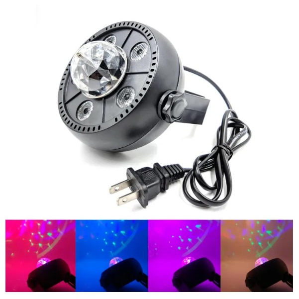 Mini RGB 6 Led Par Light Sound Active with Rotating Disco Light ...