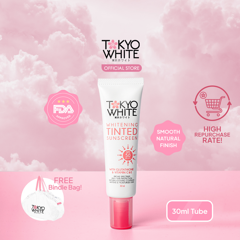 Tokyo White Whitening Tinted Sunscreen SPF 50 PA++++ 30 ml | Shopee ...