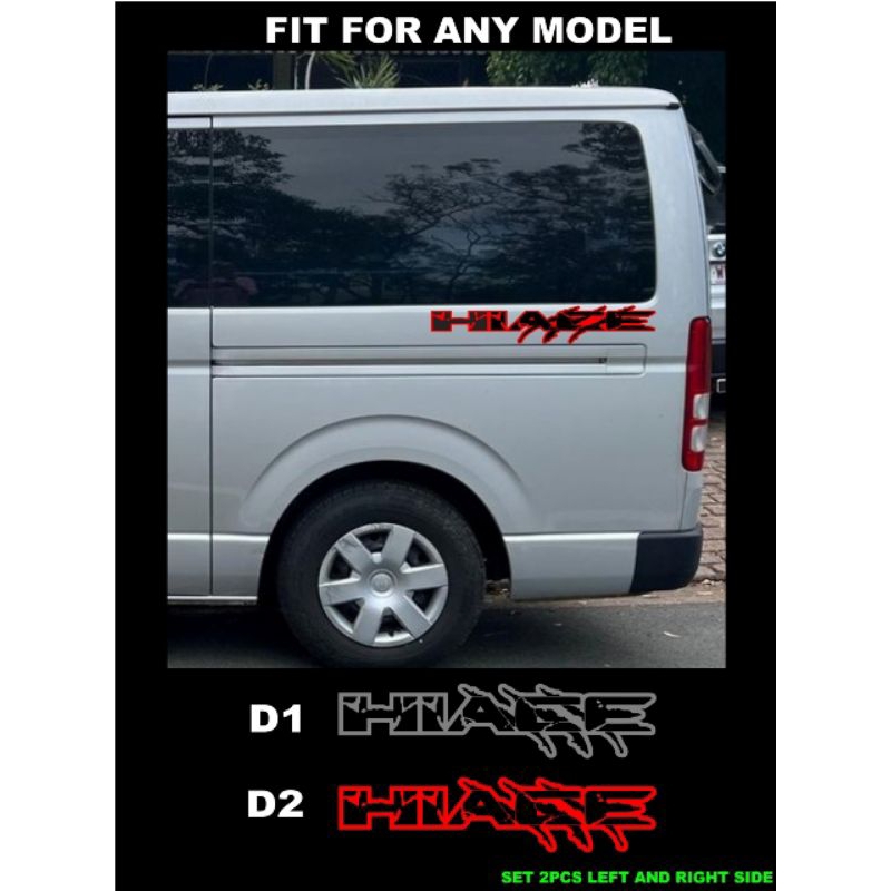 Toyota Hiace Side Body Sticker Claw Monster Design Set 2pcs | Shopee ...