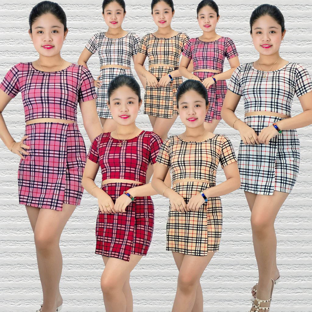 KIKAY TREND I PRECY FIT 8-12 YEARS OLD KIDS CROPTOP AND PENCIL SKIRT ...
