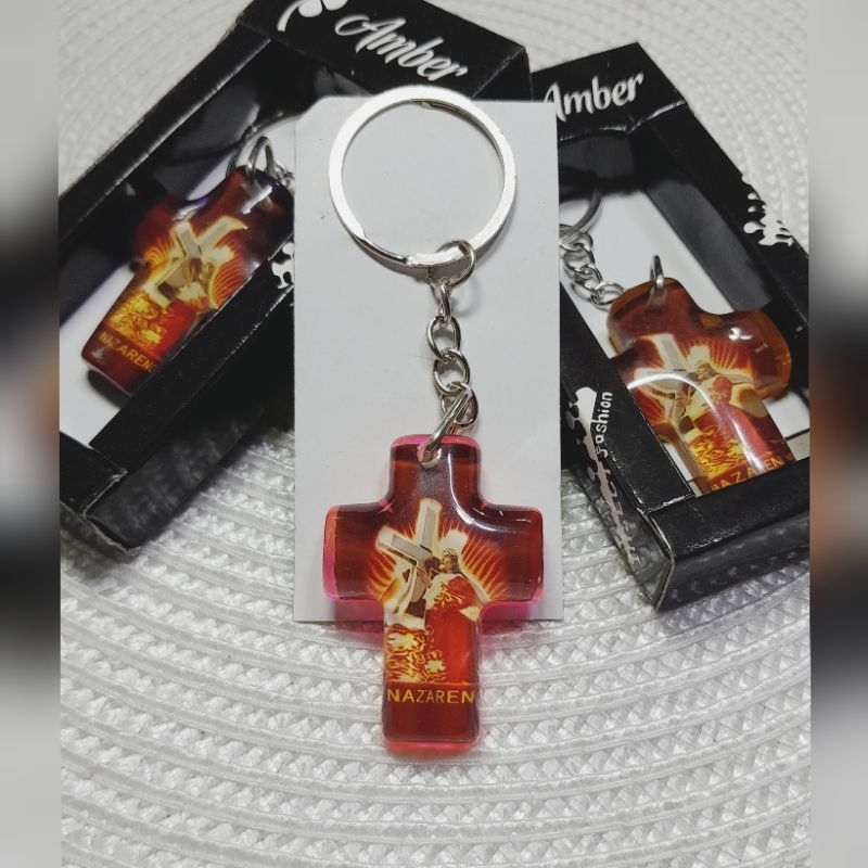 Amber "NAZARENO" keychain (resin) random colors/design | Shopee Philippines
