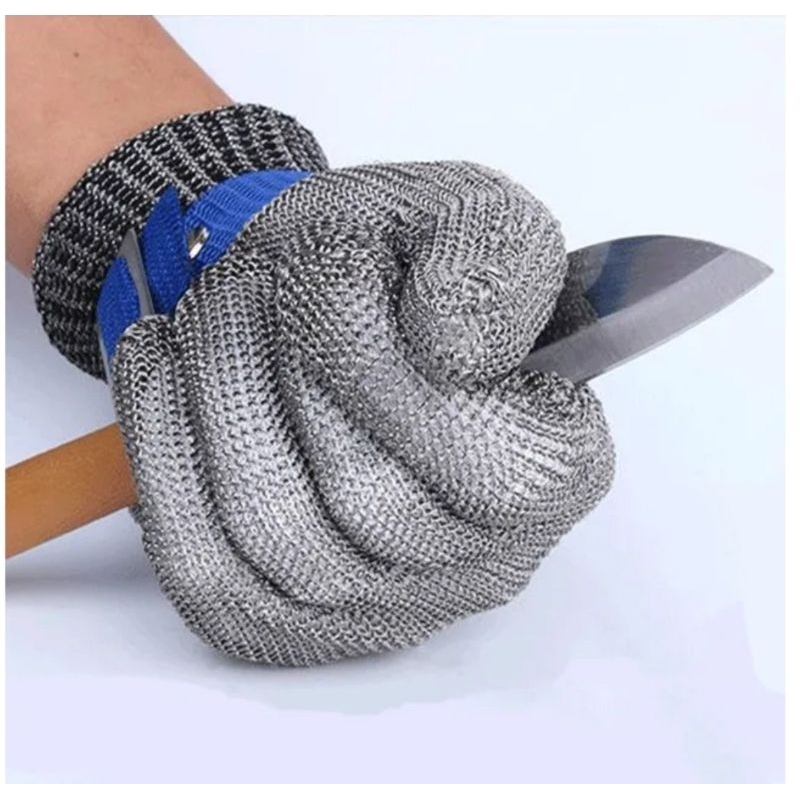 High Quality Cut Resistant Stainless Steel Mesh Glove Butcher Safety Work Gloves | Shopee ...