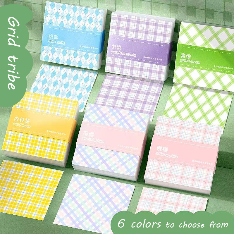 Checkered Note Sticker Ins Style Square Sticker Information Convenience ...