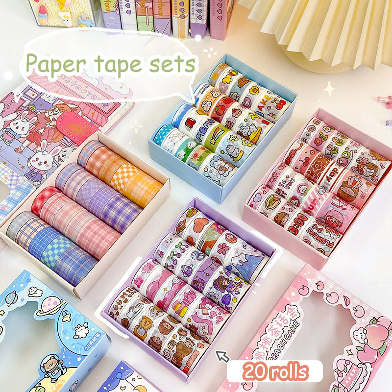 20PCS Hand Account Tape Cute Cartoon Hand Account Stickers And Paper Tape Film | Shopee Philippines