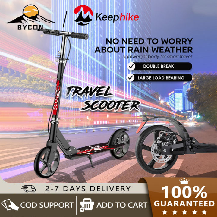 Widen Handbrake Scoote Foldable Adult Hand Brake Scooter Boy girl adult ...