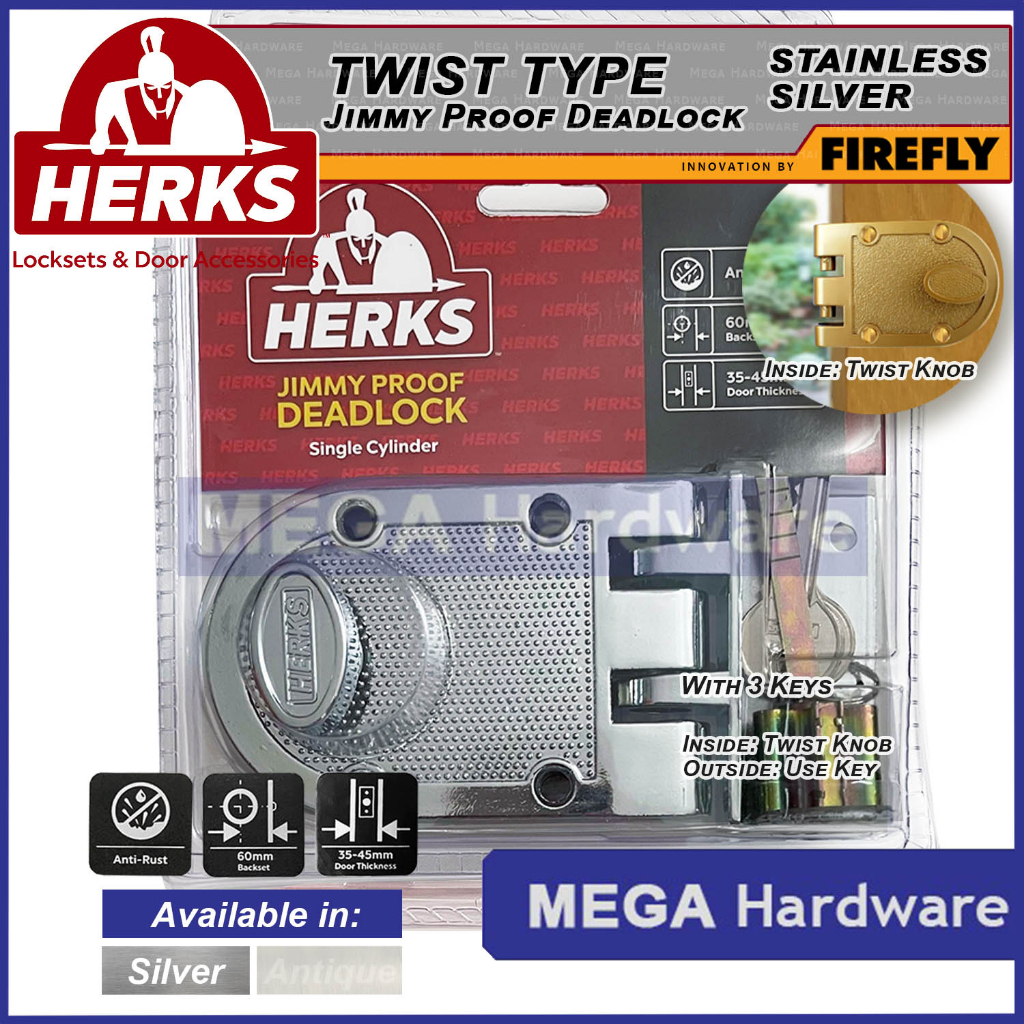 MAXILOCK Sliding Door Lock / Rim Lock - Single or Double (deadlock) FIREFLY HERKS | Shopee ...