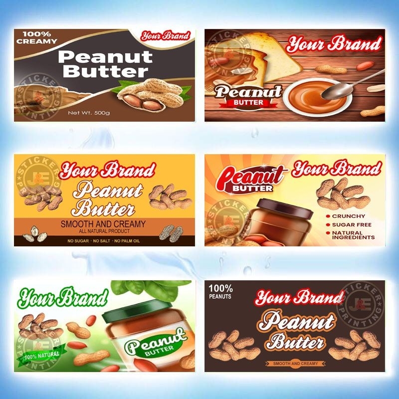 CUSTOMIZED STICKER LABEL FOR PEANUT BUTTER 15PCS. | Shopee Philippines