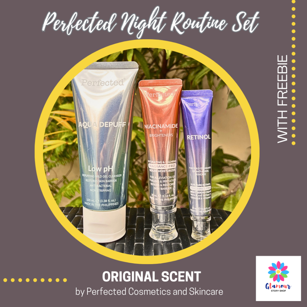 Perfected PH Night Routine Skincare Set (Aqua Depuff, Retinol and ...