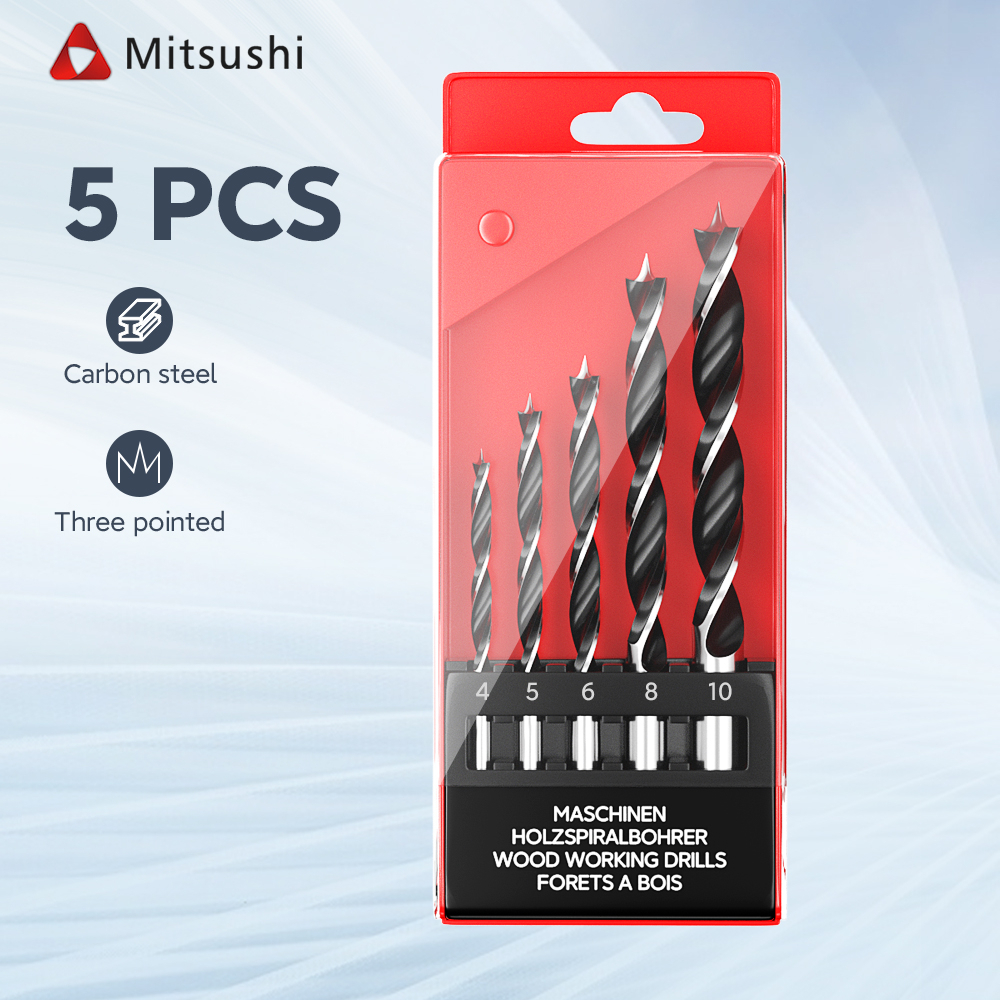 Mitsushi Drill Bits Set Triangle Drill Bit Woodworking Hole Drilling ...
