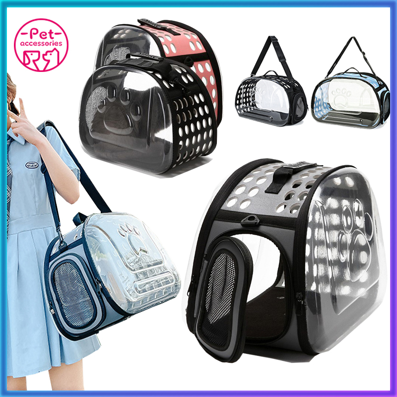Pet Carrier bag for dog and cat Portable Transparent Bag Puppy Travel ...