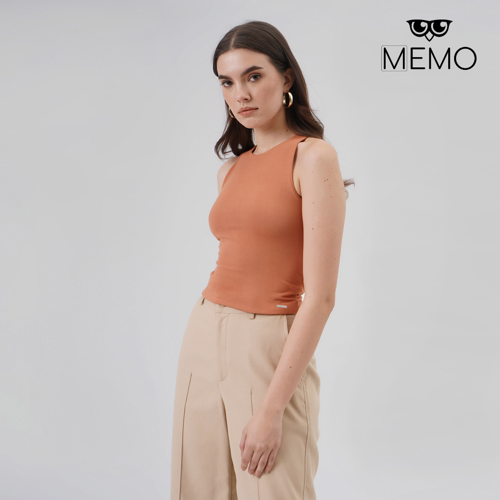 Memo Halter Top For Women (Burnt Orange) | Shopee Philippines