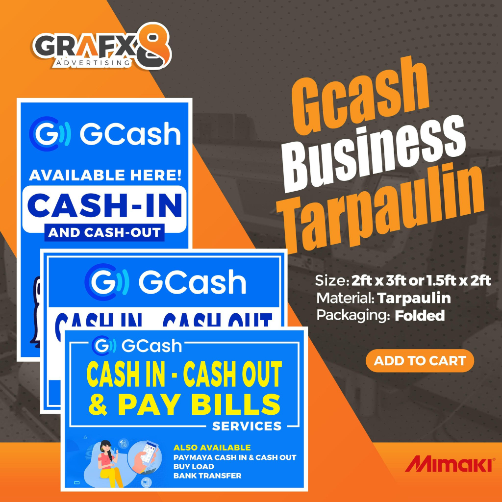 Business Tarpaulin - Gcash 3ft x 2ft / 1.5ft x 2ft | Shopee Philippines