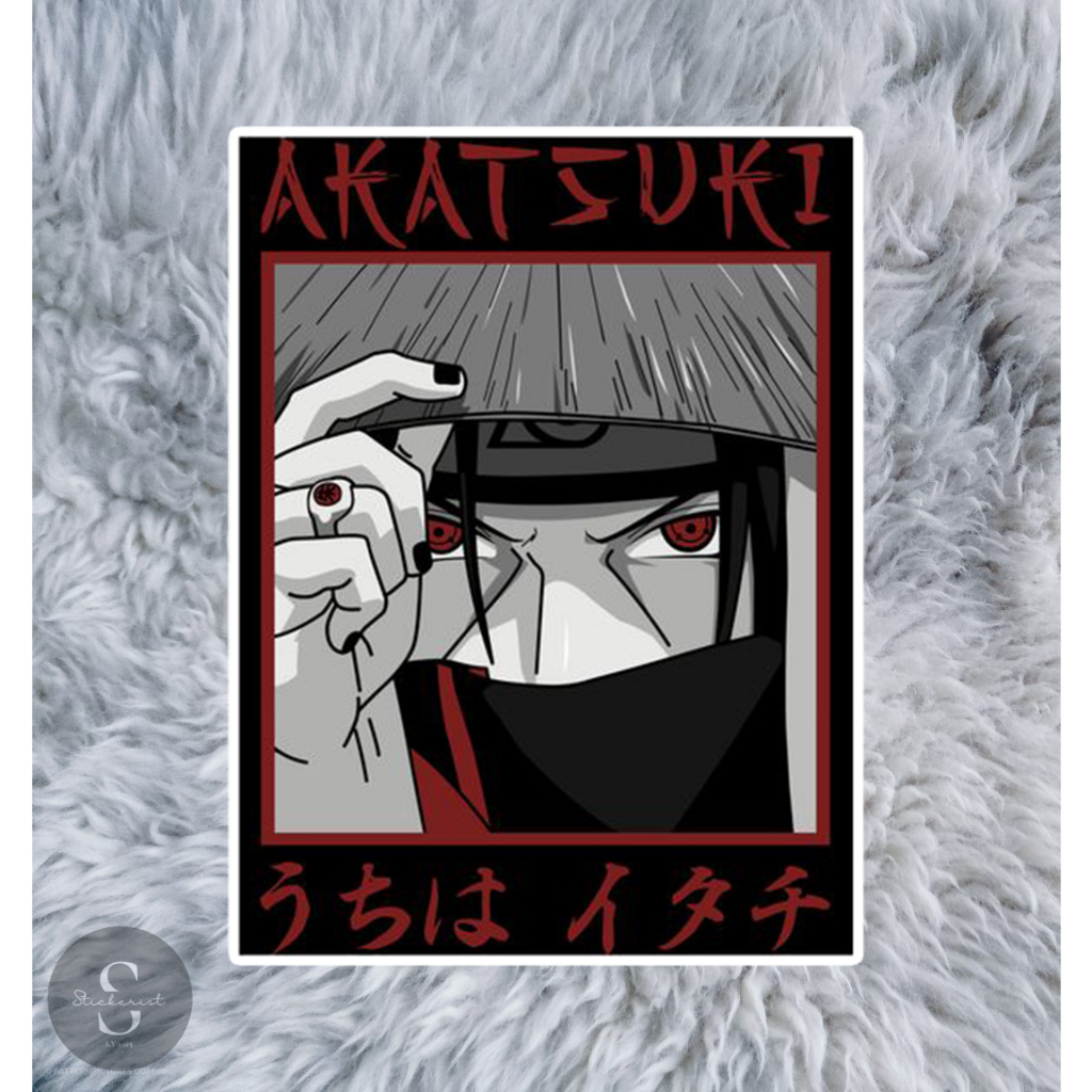 Akatsuki Itachi Car Motorcycle Helmet Tumbler 3D Sticker | Shopee ...