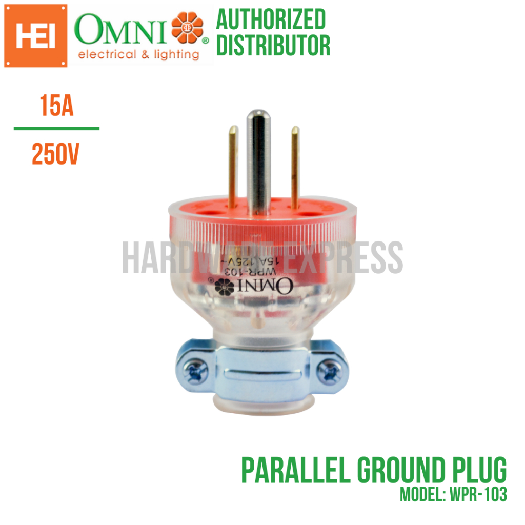 OMNI WPR-103 Electric Parallel Ground Plug 15A 250V | Shopee Philippines