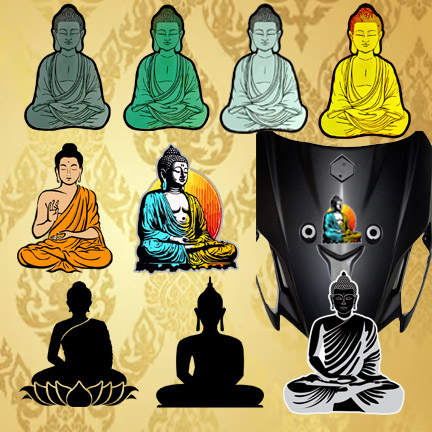Lucky Buddha Guide Sticker Thai Sticker Motorcycle | Shopee Philippines