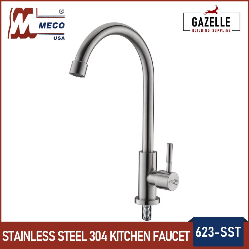 Meco Stainless Steel 304 Kitchen Faucet - 623-SST | Shopee Philippines