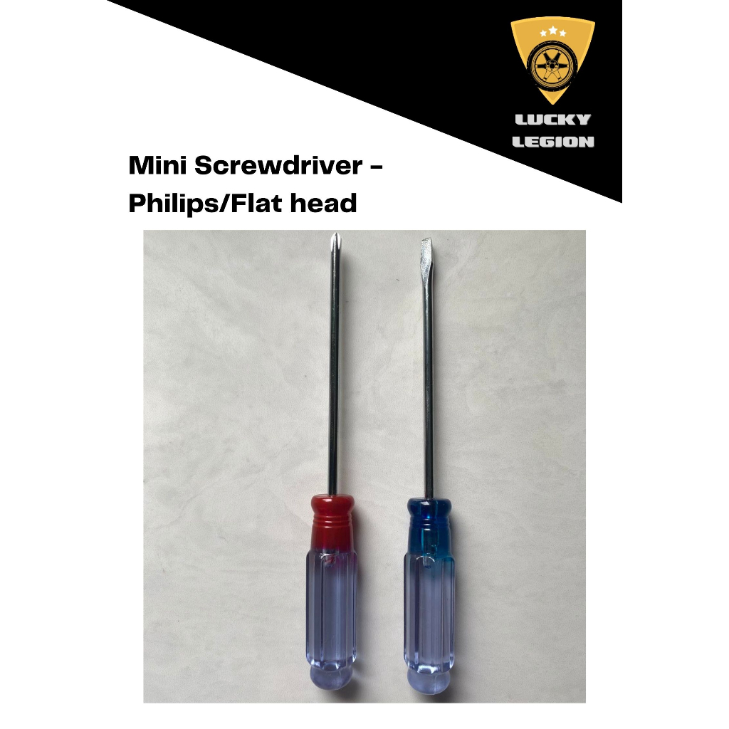 Lucky Legion Mini Screwdriver - Philip/Flat head Thin Handle sold per ...