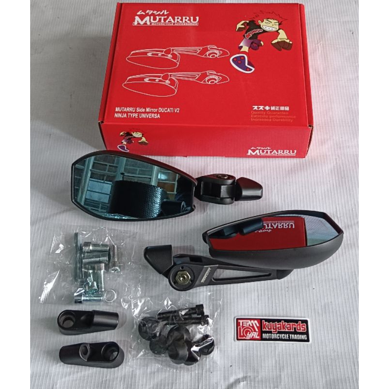MUTARRU SIDE MIRROR DUCATI V2 NINJA TYPE UNIVERSAL | Shopee Philippines