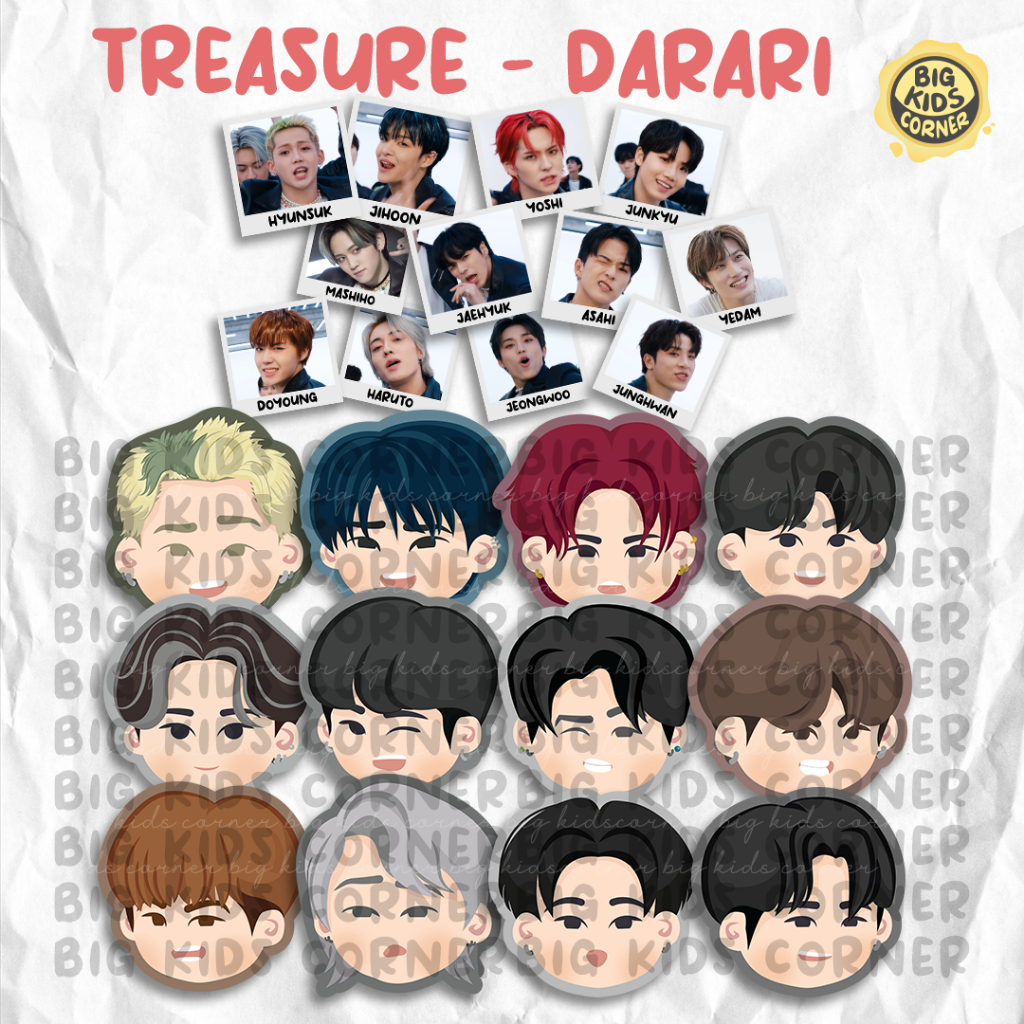 Treasure - Darari INDIVIDUAL BUBBLEHEAD (Waterproof Stickers) | Big ...