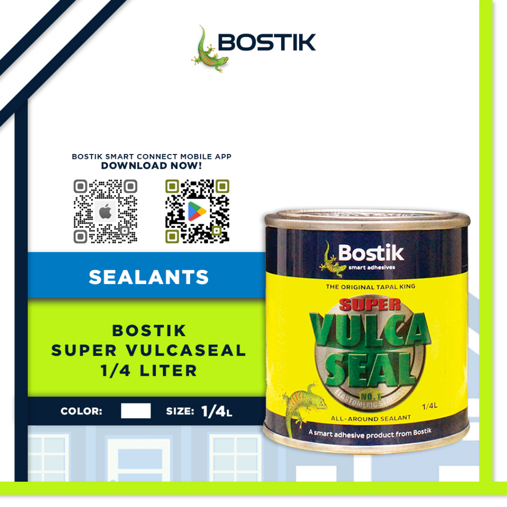 Bostik Super Vulcaseal 1/4 Liter - Ready to use for sealing, patching ...