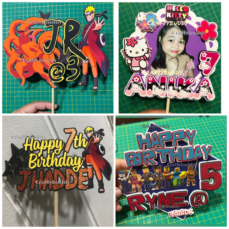 Custom PERSONALIZED CAKE TOPPER (machine cut) | Shopee Philippines