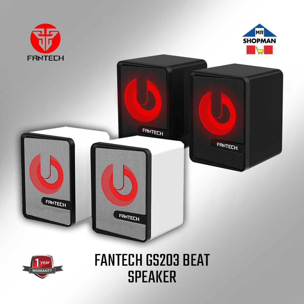 Fantech GS203 Beat White Desktop Mobile Gaming PC Computer Speaker GS ...