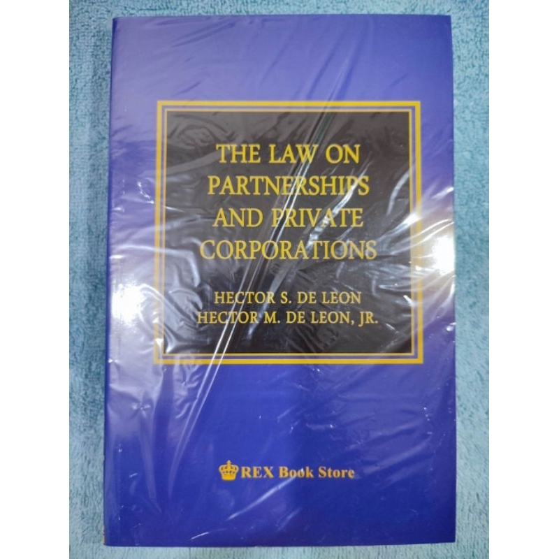 Law On Partnerships and Private Corporations by Hector S. De Leon ...