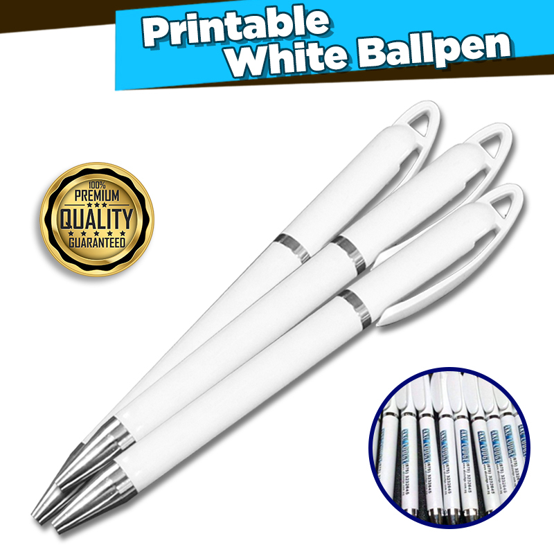 5pcs - White Printable Ballpen Using Laser Decal UV Stickers ...