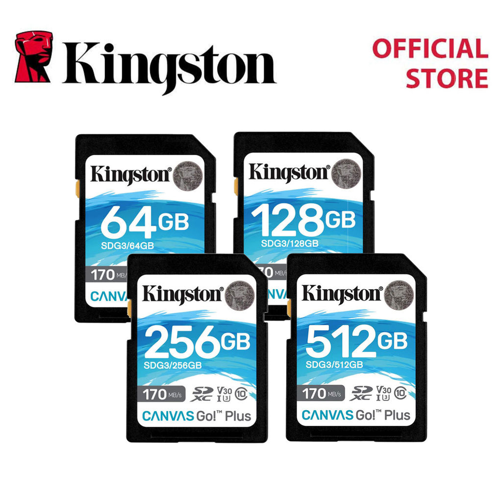 Kingston Canvas Go Plus 64GB/128GB/256GB SD Memory Card for DSLRs and ...