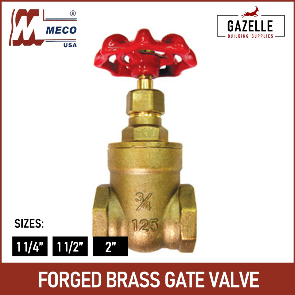Meco Forged Brass Gate Valve 1-1/4 / 1-1/2 / 2 | Shopee Philippines