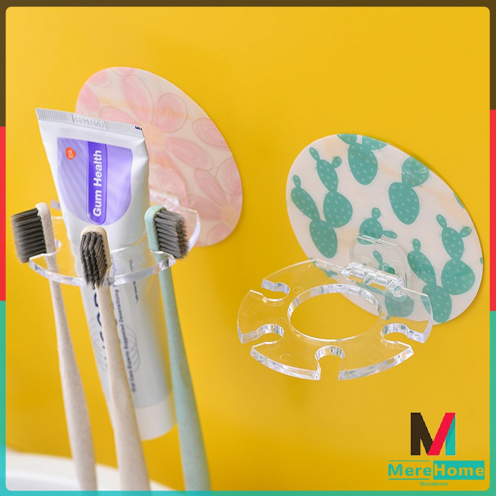 Plastic Toothbrush Holder Self Adhesive Wall-mounted Toothbrush Hanging ...