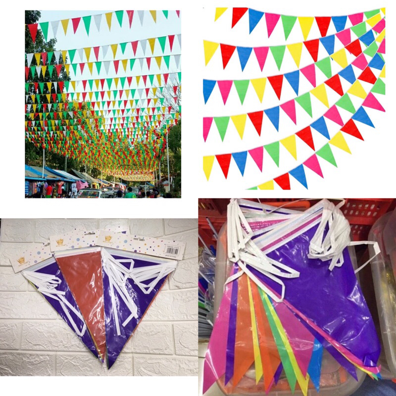 Colorful Fiesta Banderitas (plastic) | Shopee Philippines