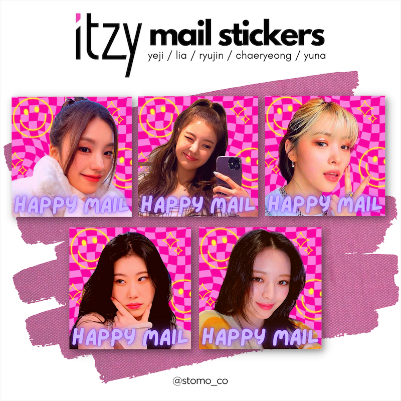 ITZY Mail Stickers | STOMO CO. || yeji lia ryujin chaeryeong yuna midzy ...