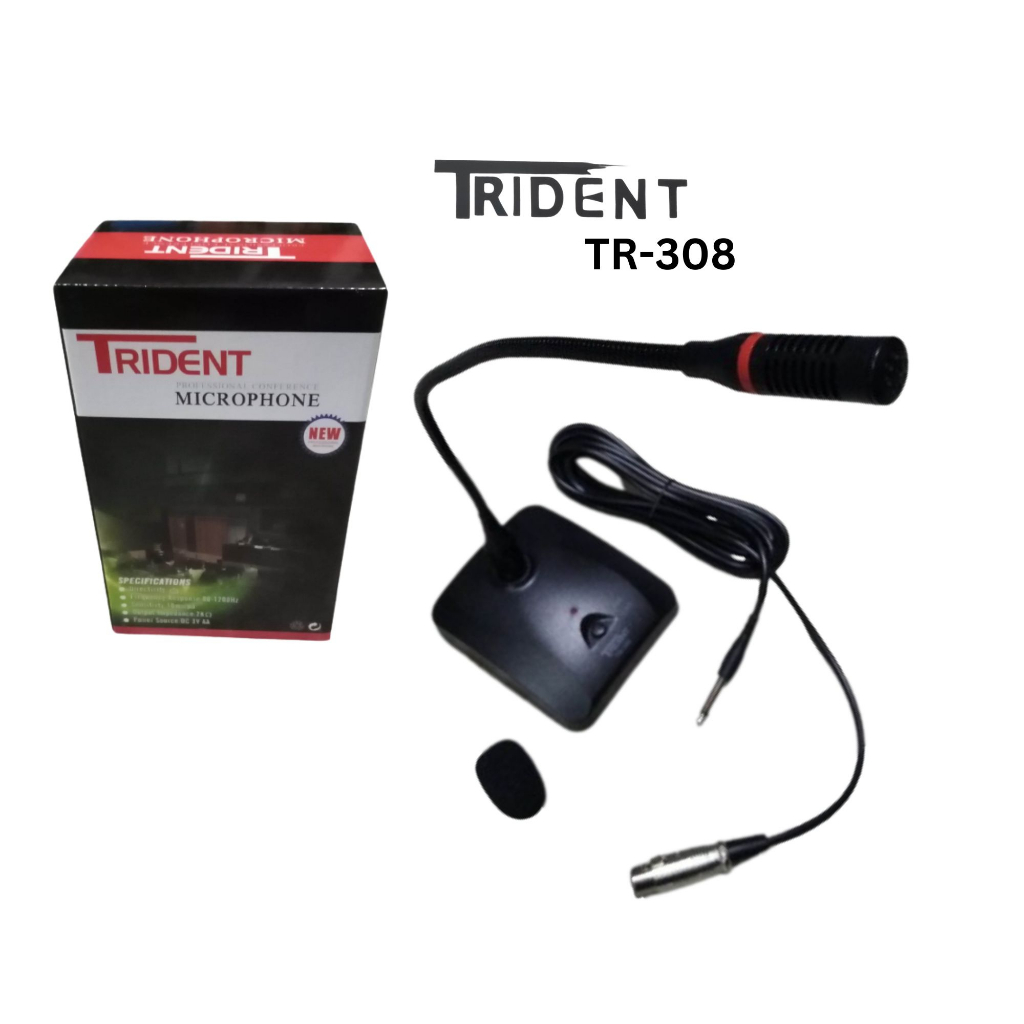 Trident TR308 Gooseneck Microphone with chime(ding-dong) +48V phantom ...