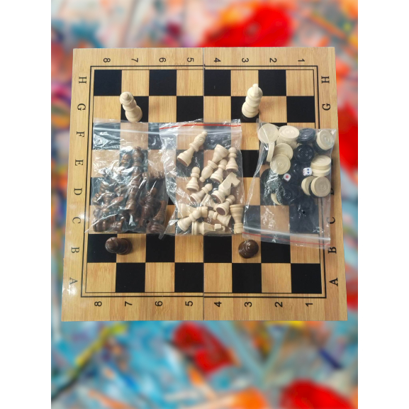 Wooden Chessboard Folding Board Chess Game International Chess Set For ...