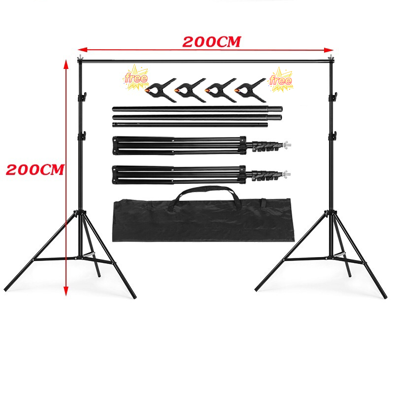 300cm x 300cm* 4 clips /10ft x 10ft Heavy Duty Background Stand ...